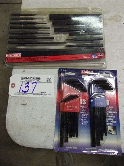 New Punch and hex key sets - Backes Commercial Auctioneers