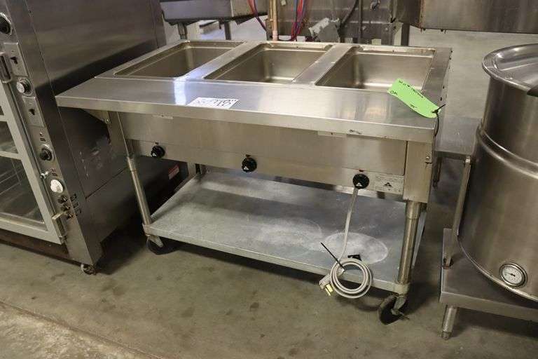 Advance Tabco SW-3E-240 stainless portable electric 3 well steam table ...