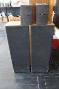 RCA stereo system with 2 tall speakers, regular speakers, & sub ...