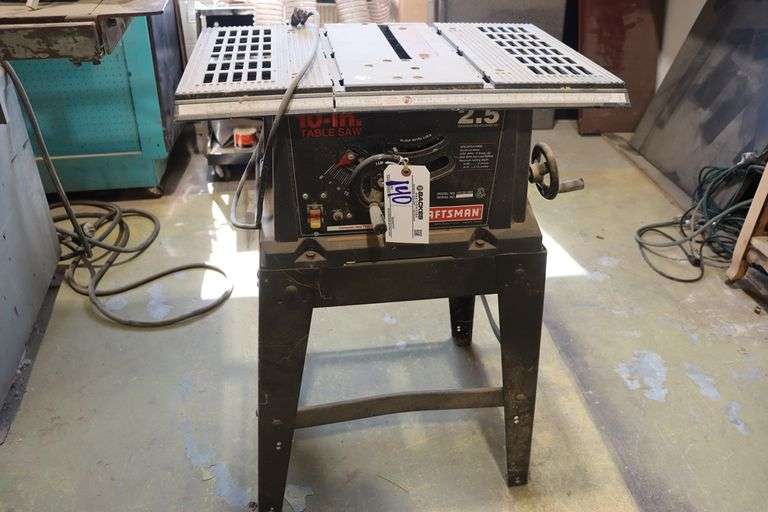 Craftsman 10" table saw - Backes Commercial Auctioneers