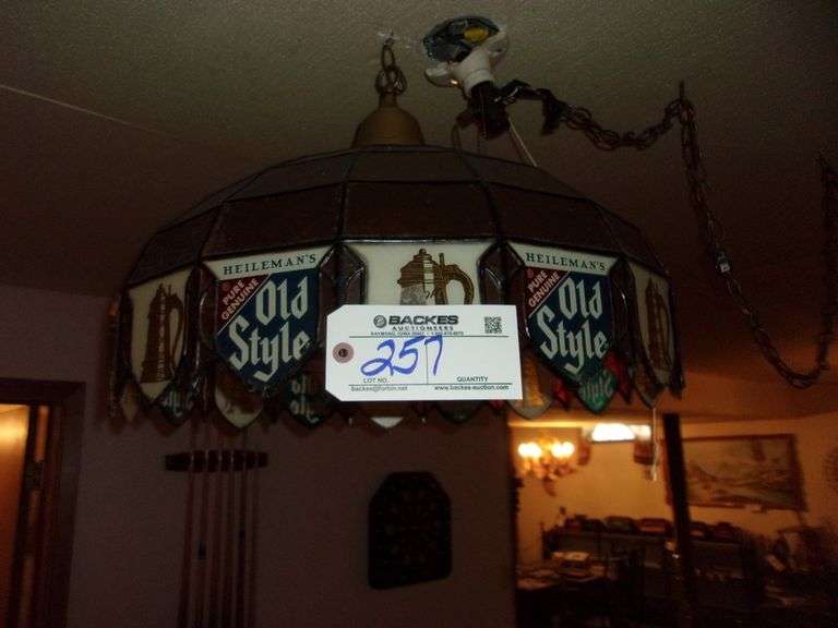 Old Style 24" hanging light - Backes Commercial Auctioneers