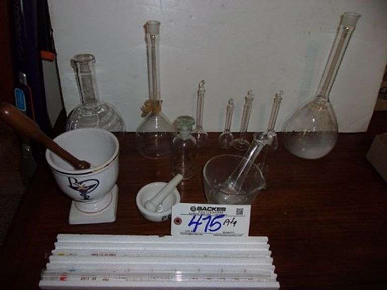 All to go laboratory items, including mortar and pedestals - Backes ...