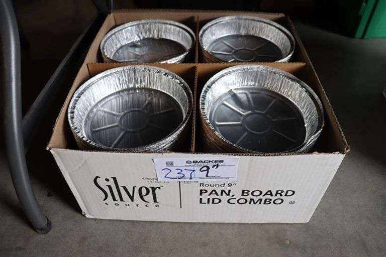 Silver Source 9" round aluminum pans with lids - Backes Commercial ...