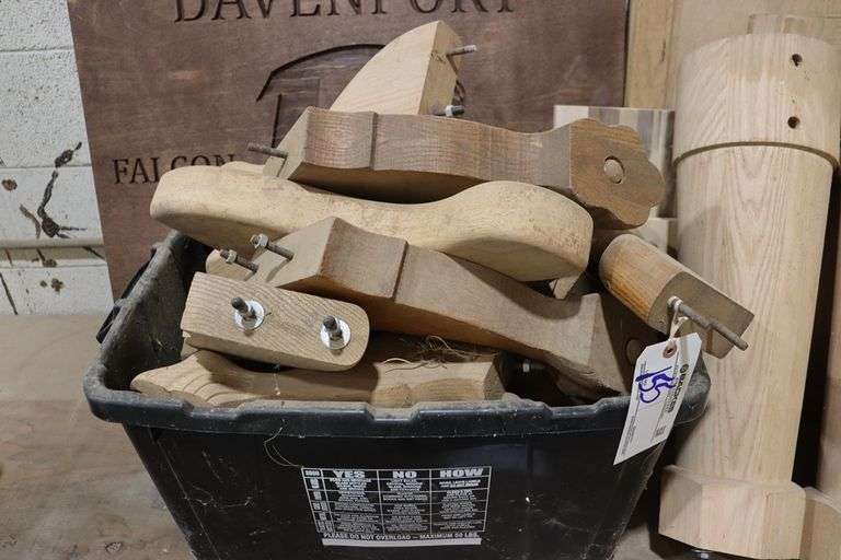 All to go - Wood signs, legs, & more - Backes Commercial Auctioneers
