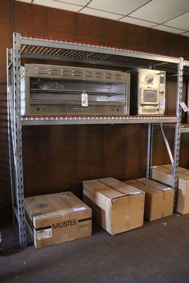 Times 3 - 24" x 80" x 84" light industrial racks with wood & wire ...