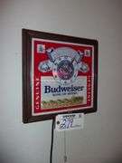 13" square Budweiser lighted clock - Backes Commercial Auctioneers