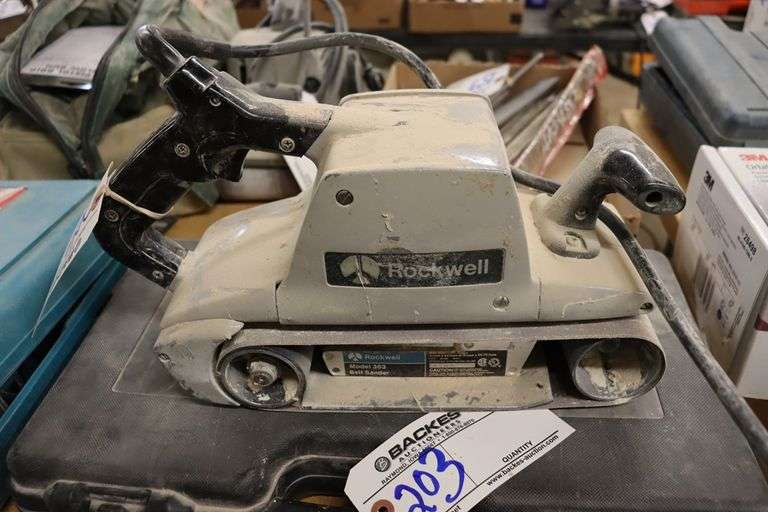Rockwell 4" belt sander - Backes Commercial Auctioneers