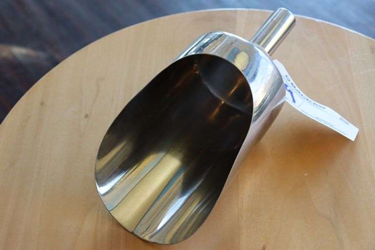 Stainless ingredient scoop - Backes Commercial Auctioneers
