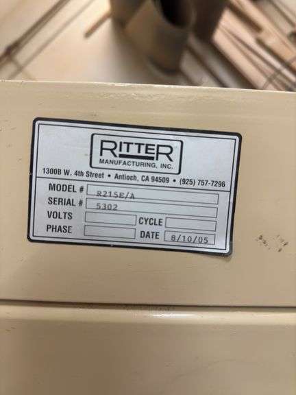 Ritter R215E/A -pneumatic 5’ x 8’ Face Frame assembly table - 3 ...