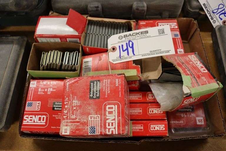 Box to go - Assorted Senco fasteners - Backes Commercial Auctioneers