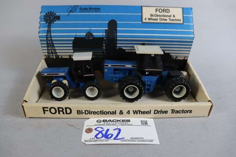 JLE Scale Model Ford Bi-Directional & 4 Wheel Drive Tractors in box ...