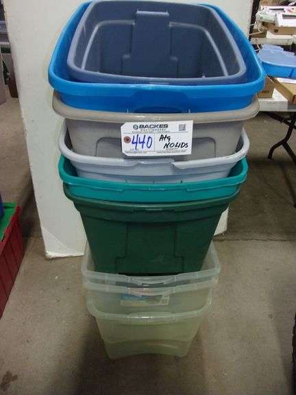 All to go totes NO Lids - Backes Commercial Auctioneers