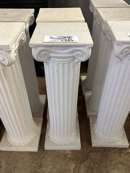 Times 2 - 10" x 10" x 32" tall poly decorative pillars - Backes ...