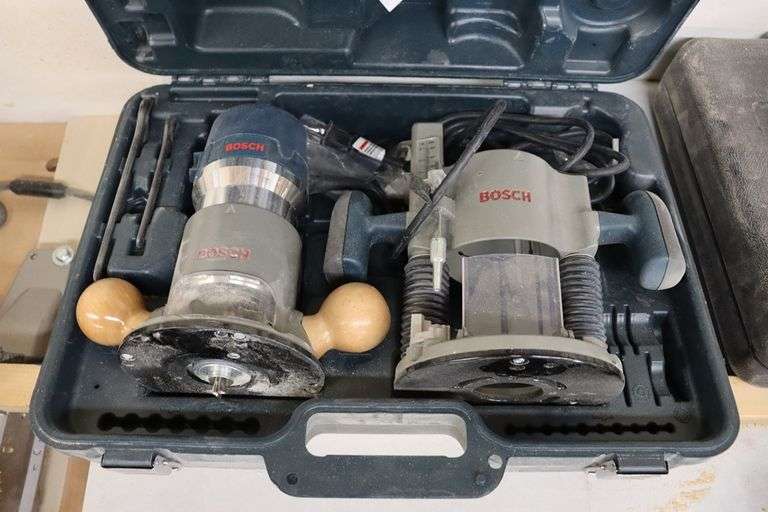 Bosch 1617EVS router kit w/ plunge base - Backes Commercial Auctioneers