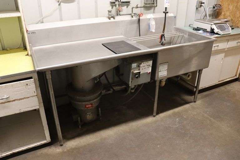 American Delphi 84" stainless 1 bin produce sink w/ left drain board ...