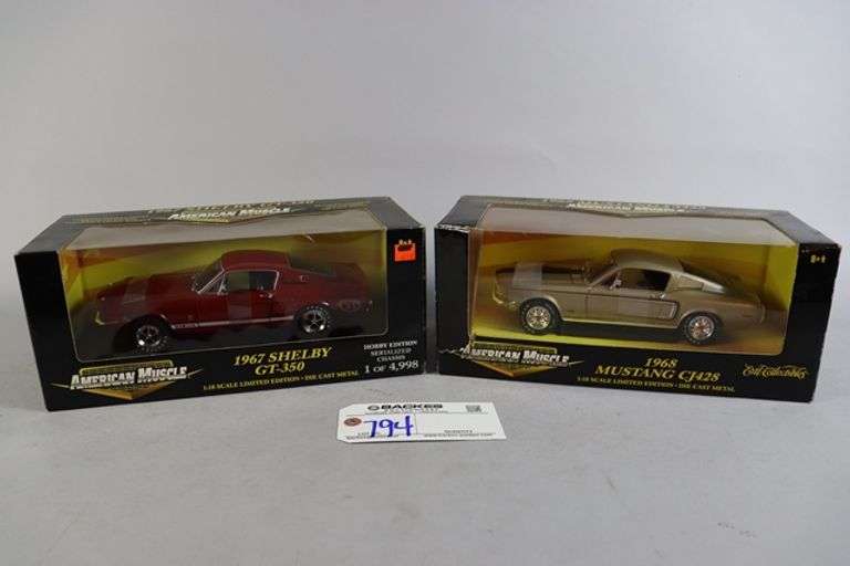 Pair to go - American Muscle 1/18 scale die cast metal cars in boxes ...