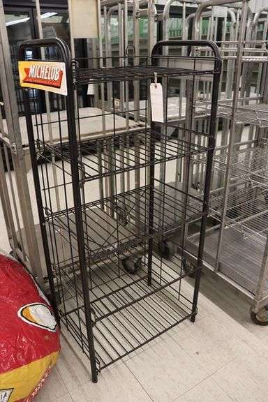 Michelob 16" x 24" black coated wire vendor rack - Backes Commercial ...