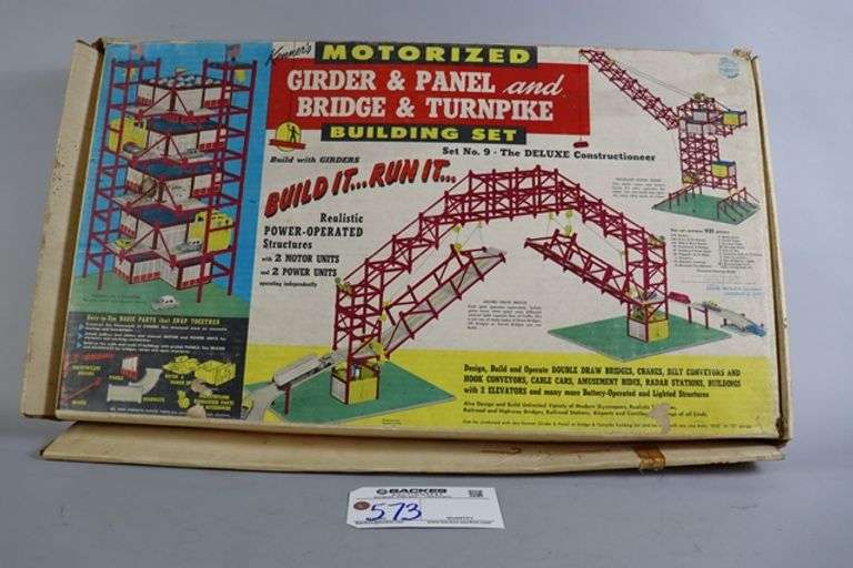 Kenner's Motorized Girder & Panel and Bridge & Turnpike Building Set ...