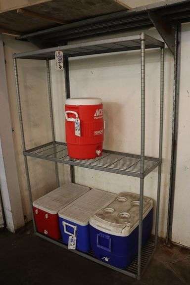 Amco 18" x 48" wire wall rack - Backes Commercial Auctioneers