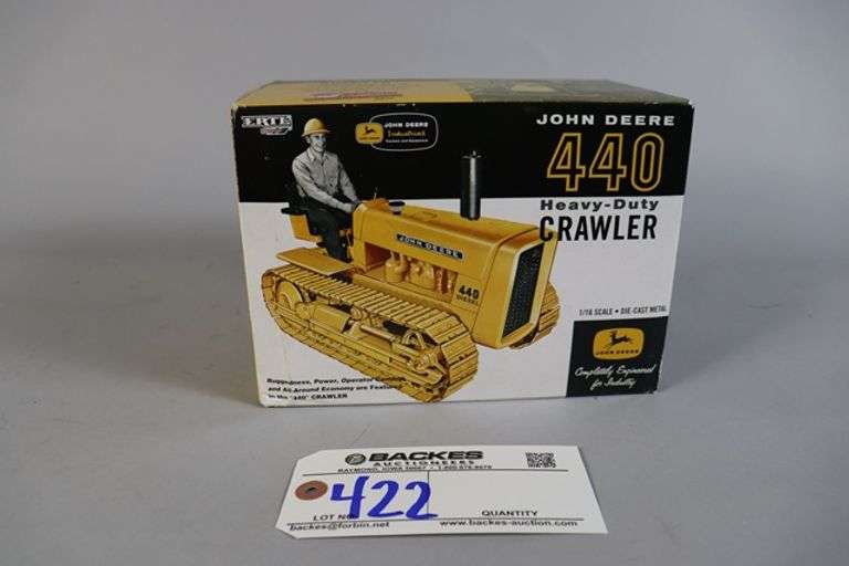 Ertl Britains John Deere 440 Heavy Duty die cast Crawler with box - 1/ ...