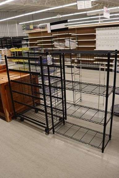 Times 2 - 34" & 36" Wire vendor racks - Backes Commercial Auctioneers