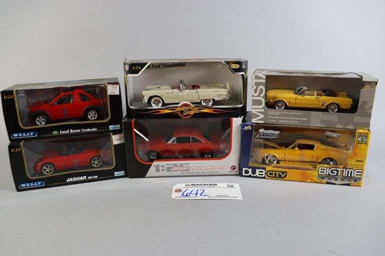 All to go - 6) 1/24 scale die cast cars with boxes - Welly - 1st Gear ...