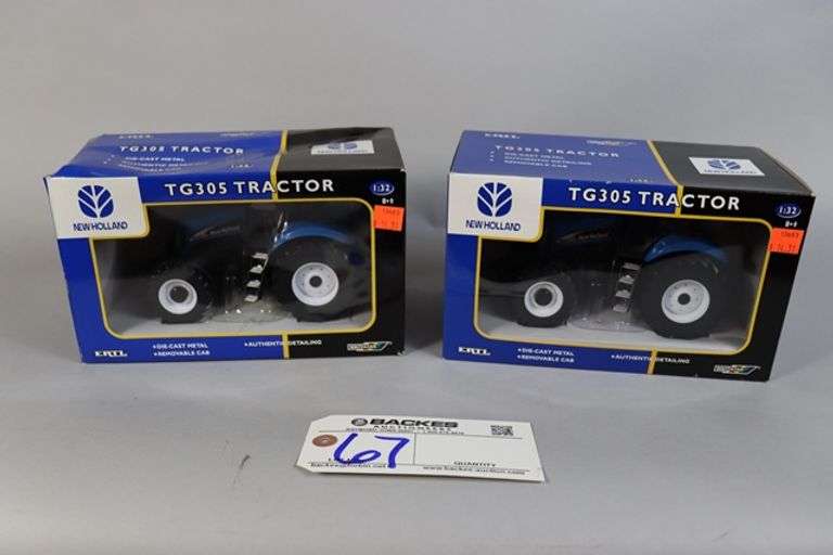 Pair to go - Ertl New Holland TG305 die cast tractors in box 1/32 scale ...