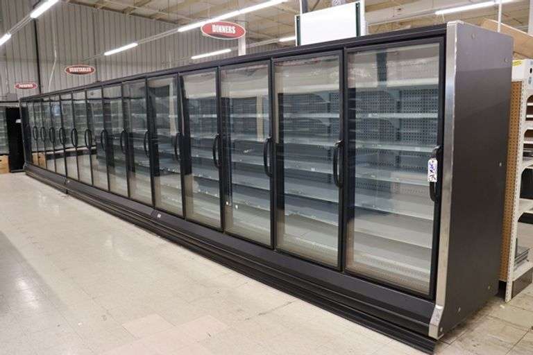 Times 15 - 2005 Anthony 30" glass freezer doors w/ 2005 Hussmann RLN-5 ...
