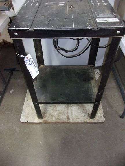 Router table with Montgomery Ward router - Backes Commercial Auctioneers