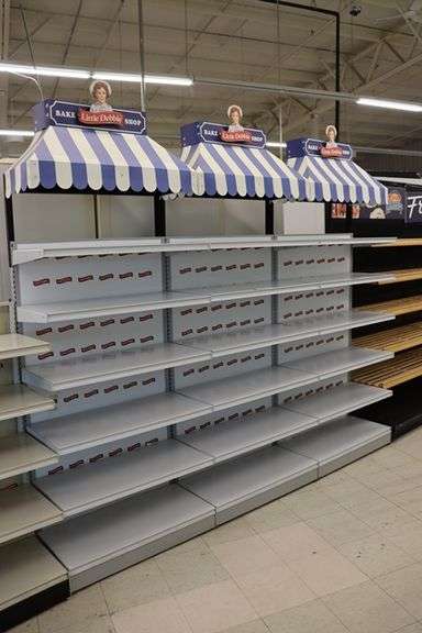 Little Debbie metal 9' vender display shelving - Backes Commercial ...