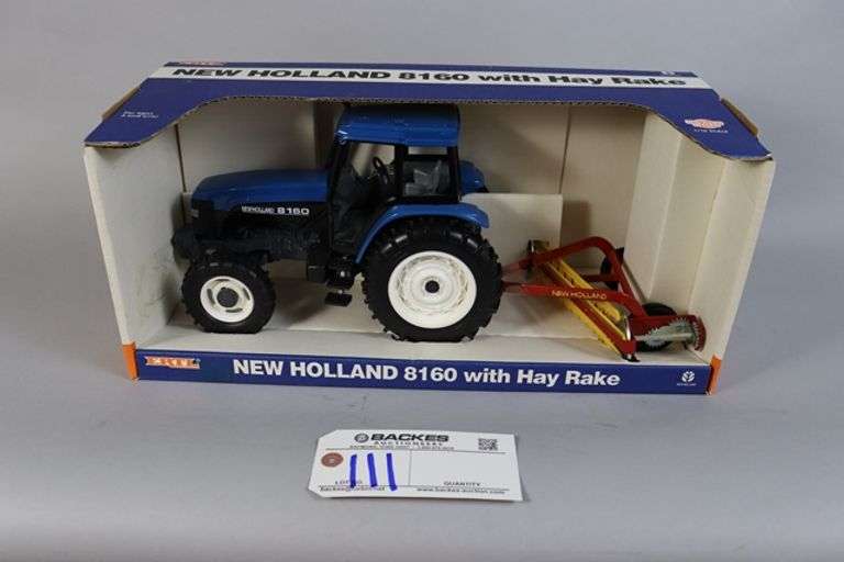 Ertl New Holland 8160 die cast tractor with Hay rake in box - 1/16 ...
