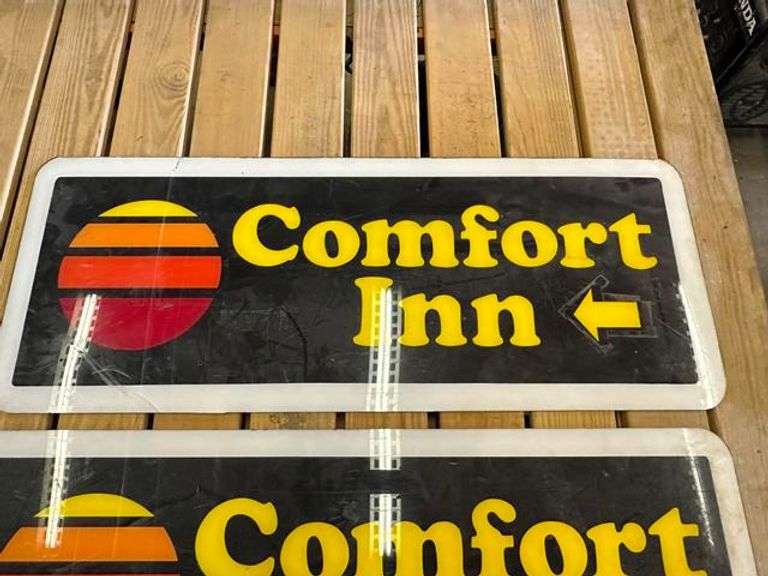 Times 2 - 18" x 48" Comfort Inn sign panels - Backes Commercial Auctioneers