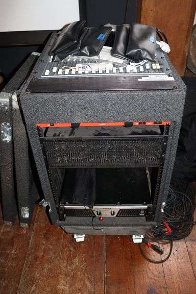 20" x 24" x 36" tall portable components cabinet with Allen & Heath Miz ...