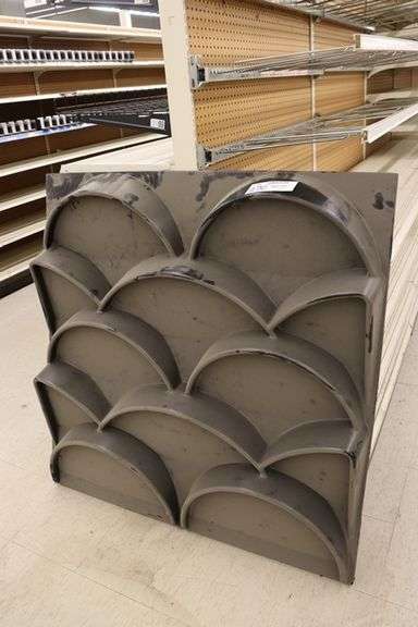 48" x 48" black poly produce riser - Backes Commercial Auctioneers