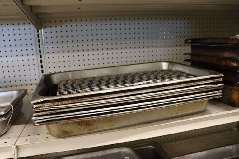 Times 8 - 12" x 20" x 2" stainless inset pans - no lids - Backes ...
