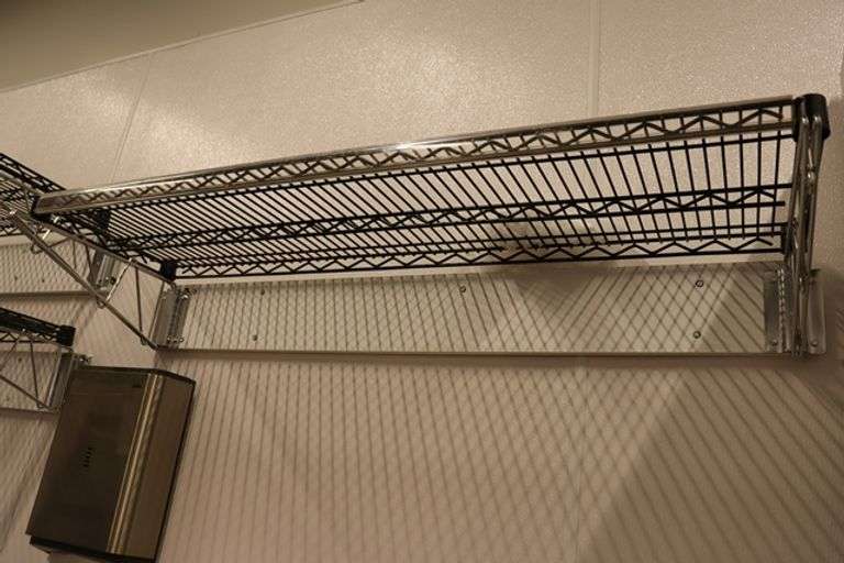 Times 2 - 14" x 48" Wire wall racks - already taken down - Backes ...