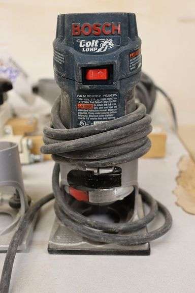 Bosch Colt PR20EVS - 1 hp. Palm router - Backes Commercial Auctioneers