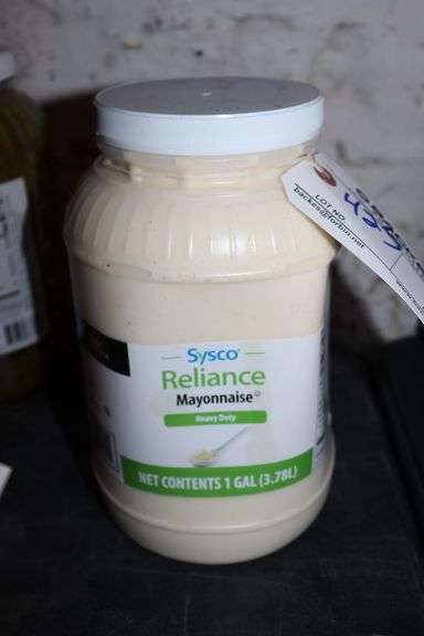 Sysco 1 gallon of mayonnaise - Backes Commercial Auctioneers