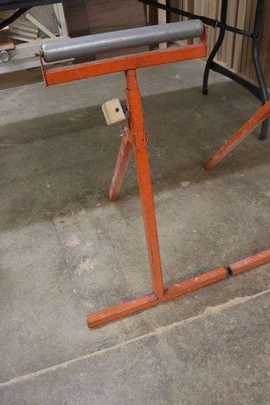 Times 2 - 12" adjustable roller stands - Backes Commercial Auctioneers