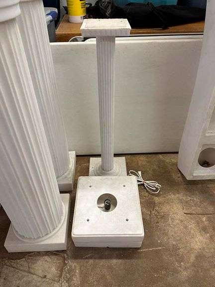 Times 2 - 12" x 12" x 44" tall poly decorative pillars - Backes ...