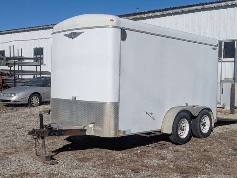 2001 6' x 12' H&H dual axle enclosed trailer - 3,000 lb. axles - 75 ...
