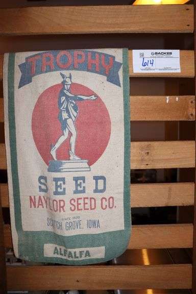 Naylor Seed Co. Trophy Alfalfa feed bag - located on 2nd floor - Backes ...