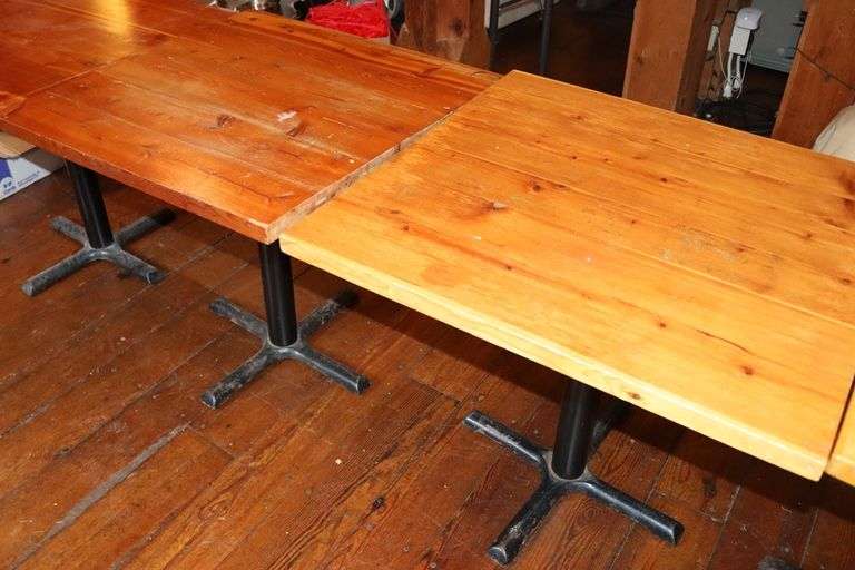 Times 3 - 30" x 32" wood top dining tables - located on 2nd floor ...