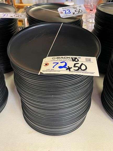 Times 50 - Room Essentials 10" plastic black plates - Backes Commercial ...