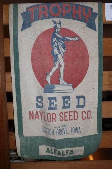 Naylor Seed Co. Trophy Alfalfa feed bag - located on 2nd floor - Backes ...
