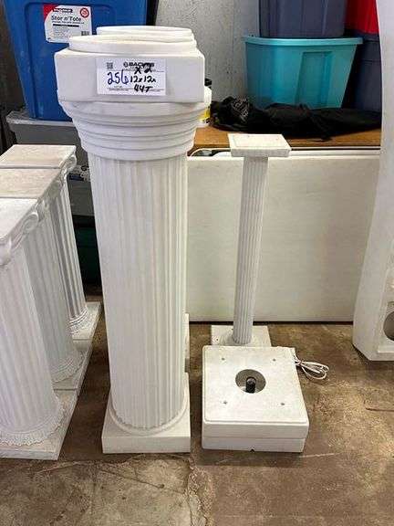 Times 2 - 12" x 12" x 44" tall poly decorative pillars - Backes ...