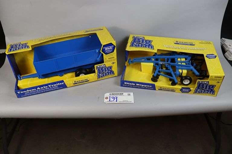 Pair to go - Ertl Big Farms tandem axle trailer and New Holland disk ...