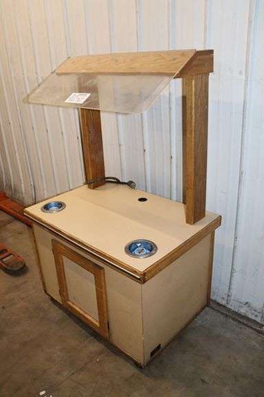 37" Portable wood soup display cabinet w/ sneeze guard - Backes ...