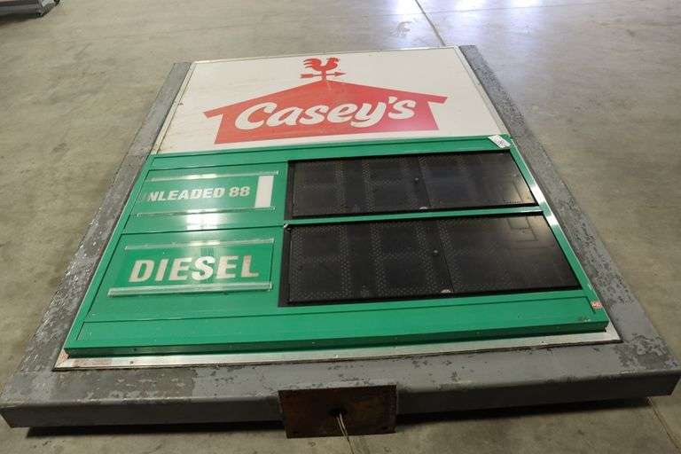 84" x 120" Dual sided lighted outdoor convenience store fuel sign with ...