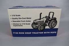 Ertl New Holland 7740 Row Crop Tractor with ROPS - die cast in box - 1/ ...